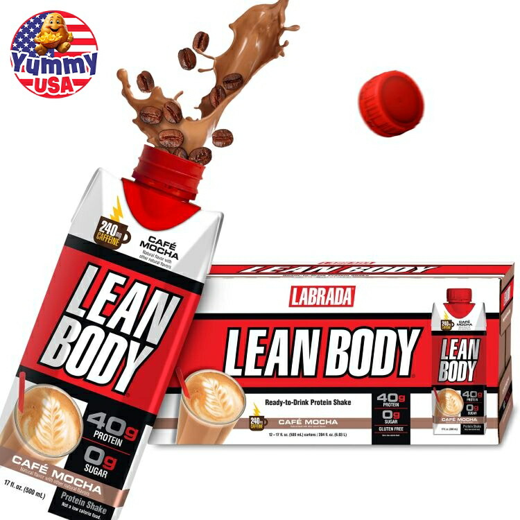 【楽天市場】リーンボディ プロテインシェイク カフェモカ 500ml 12パック Labrada Lean Body 17oz Cafe ...