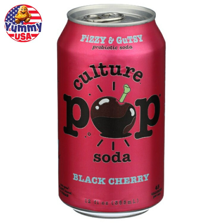【楽天市場】[12個セット]カルチャーポップソーダ ブラックチェリーCulture Pop Soda Prob Black Cherry ...