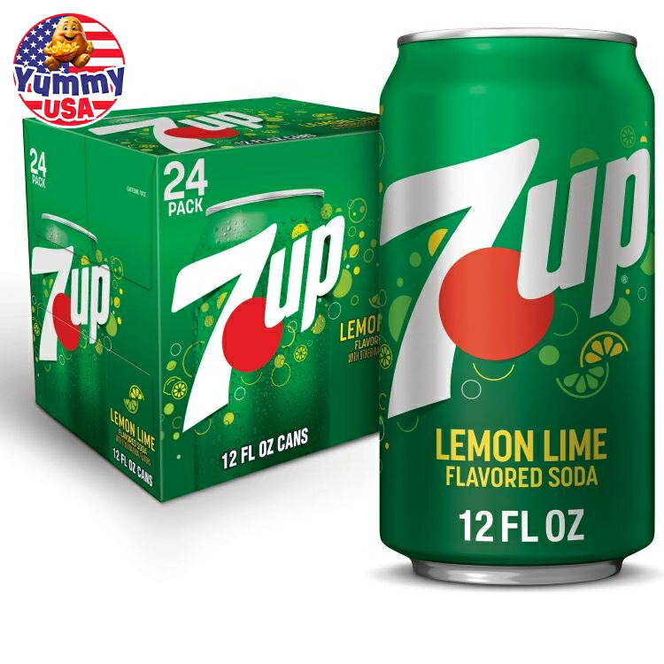【楽天市場】7UP カフェインフリー レモンライム ソーダポップ 355ml 24 缶パック 7UP Caffeine Free Lemon Lime Soda Pop, 12 fl oz ...