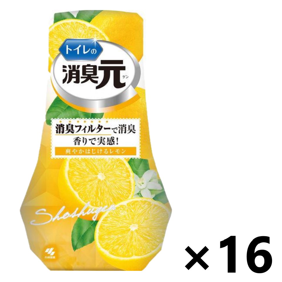 【楽天市場】【送料無料】トイレの消臭元 爽やかはじけるレモン 400mlx16個 消臭･芳香剤 小林製薬：ワイワイショップ楽天市場店