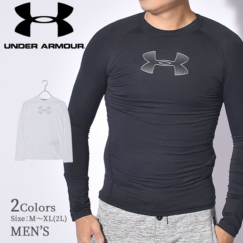 【楽天市場】【ゆうパケット配送】 アンダーアーマー 長袖Tシャツ UNDER ARMOUR ヒートギア アーマー ロングスリーブ ブラック 黒 ...