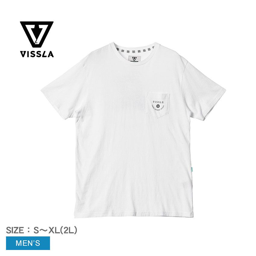 【楽天市場】ヴィスラ 半袖Tシャツ VISSLA ハンドピックド SS ポケットティー メンズ ホワイト 白 HAND PICKED SS PKT TEE M4821HAN トップス ...