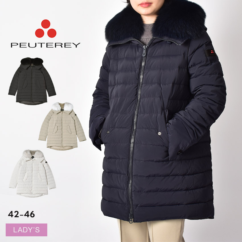 【楽天市場】ピューテリー ITOKA ML FUR ダウンジャケット レディース ブラック 黒 ネイビー 紺 PEUTEREY PED4017 ...