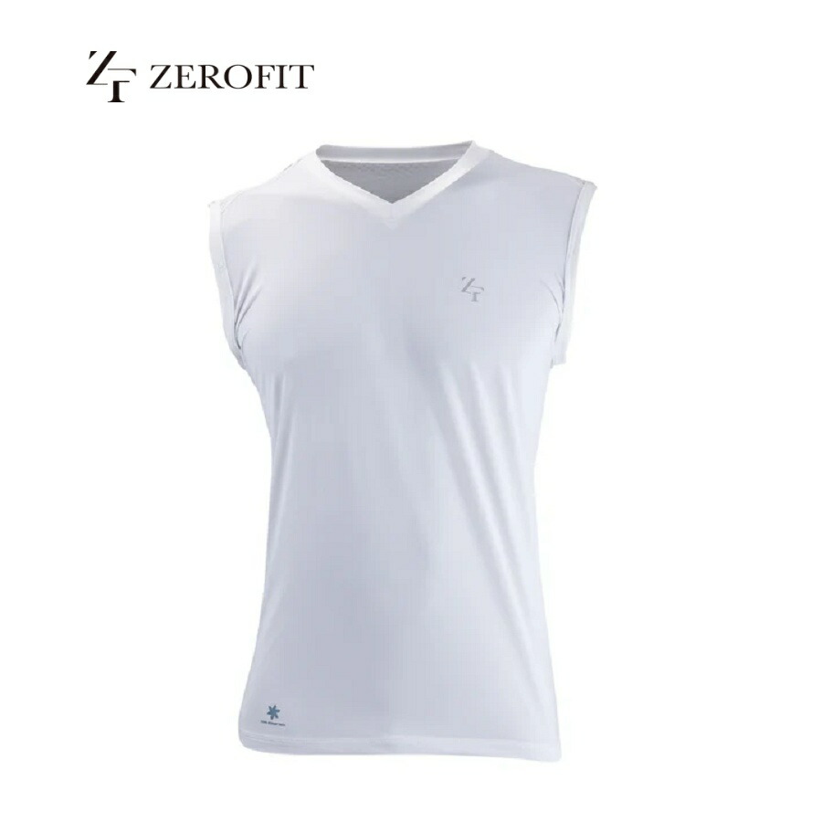 【楽天市場】【期間限定セール★ZEROFIT】 アイスメッシュ 冷感インナー Vネック ノースリーブ ICE MESH/ゴルフ 現場 冷感 速乾 UVカット 紫外線 夏用 涼しい 接触冷感 ...