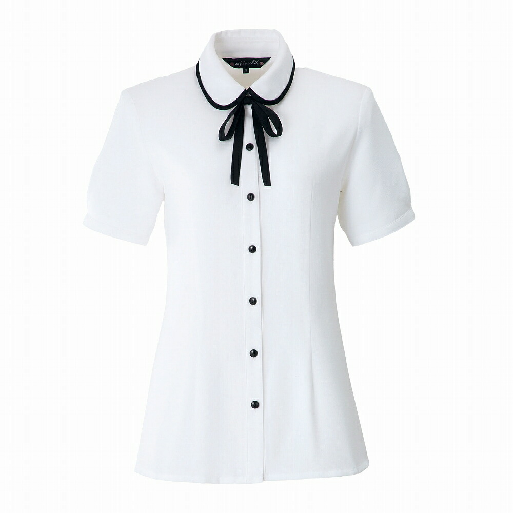 【楽天市場】【取り寄せ】enjoie アンジョア 半袖ブラウス（リボン付） 06072 (ZQ013) 5～15号 春夏 2025Spring ...