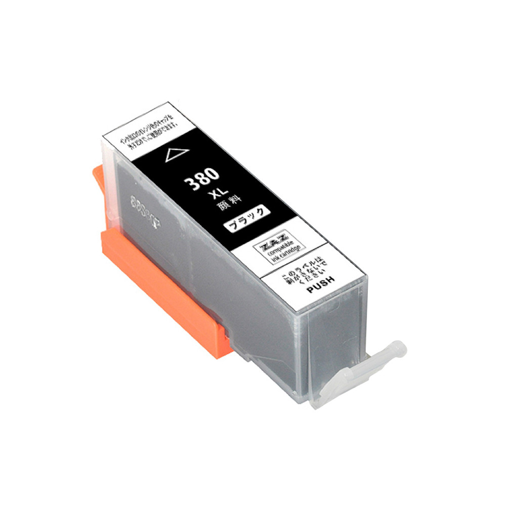 【楽天市場】BCI-380XLPGBK 互換インク ブラック 単品 1個売り BCI-380PGBK BCI-380BKの大容量版 顔料インク 1年保証付 ICチップ付き 残量表示可能 対応 ...
