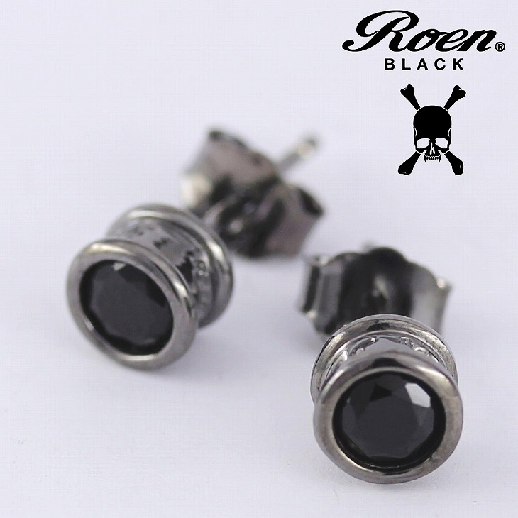 【楽天市場】RoenBLACK ロエン ピアス ブラック アクセサリー シルバー925 RO-107：贅沢屋