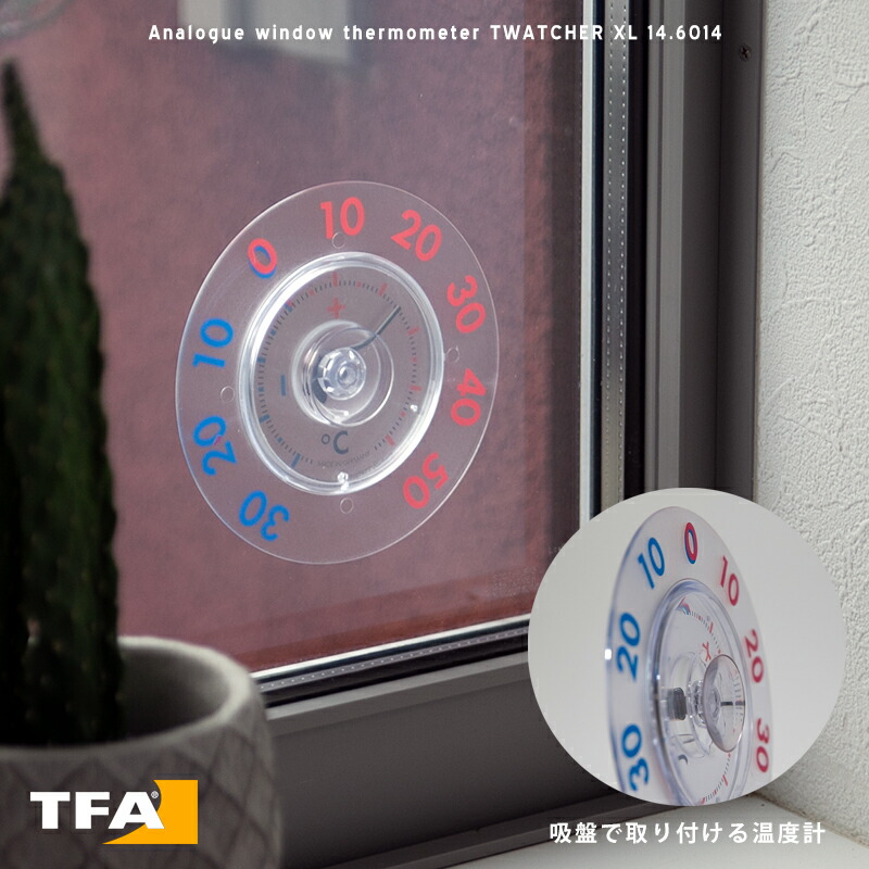 【楽天市場】TFA Dostmann / Analogue window thermometer TWATCHER XL 14.6014 ...
