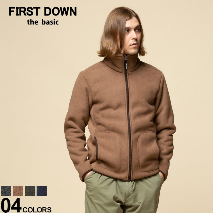 【楽天市場】ファーストダウン ジャケット FIRST DOWN BASIC フリースジャケット 裏ボア フルジップ スタンドメンズ 男性 トップス アウター ジャケット ブルゾン フリース ...