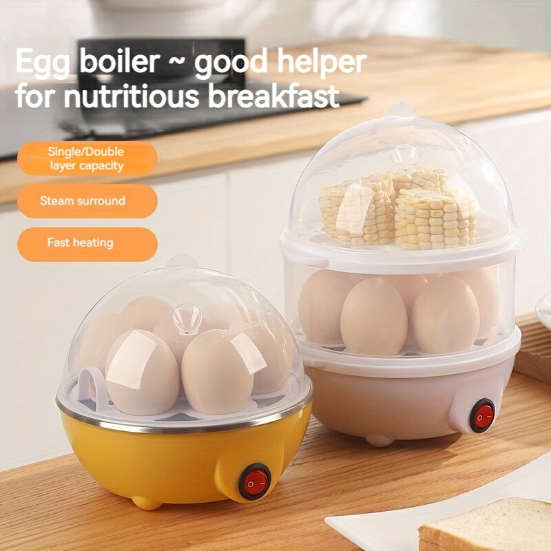 【楽天市場】Senbowe USプラグ多機能電気調理鍋、卵調理器、蒸し鍋、家庭用朝食マシン、卵蒸し器の自動電源オフ、ワンクリック多層卵蒸し器 ...
