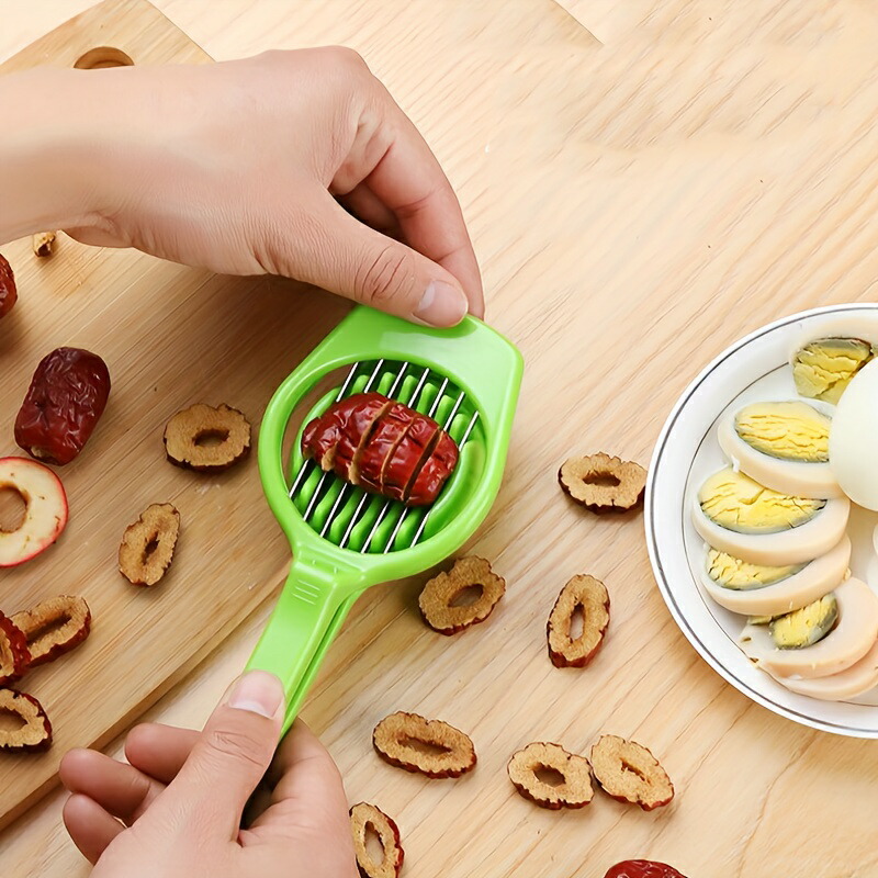 【楽天市場】1pc/2pcs ステンレススチール 赤いデーツ コア抜き スライサー サンザシ キノコ イチゴ 卵 分離器 多機能 キッチン用品 ...