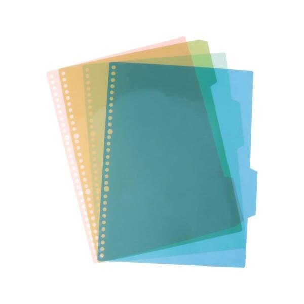 【楽天市場】ファイル インデックス 仕切りカード シート a4 30穴 プラスチック製 索引ページ カラフル：Terapower