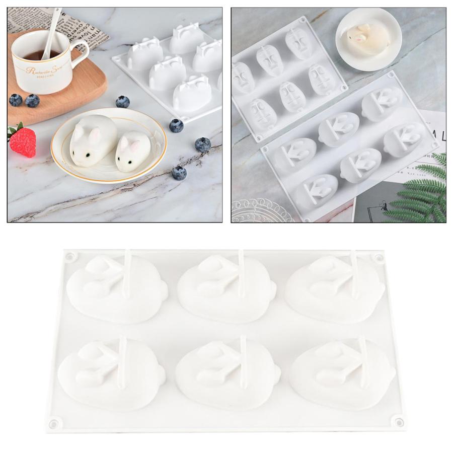 【楽天市場】シリコンケーキモールド3Dうさぎ型ケーキベーキングツールフォンダントレイラージ：Terapower