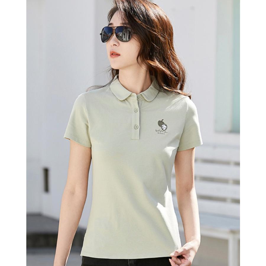 【楽天市場】ポロシャツ レディース 夏 半袖 ゆったり カットソー tシャツ 襟付き カジュアル おしゃれ トップス：zeroandone