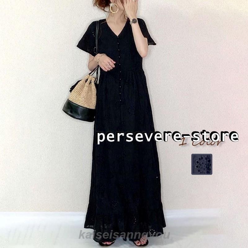 【楽天市場】ロングワンピース レディース 夏 ワンピース きれいめ 半袖 20代30代40代 無地 ワンピース 韓国 ファッション Vネック ウェスト 結婚式 Aライン 痩せる お洒落 ...