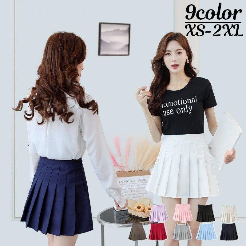 【楽天市場】プリーツスカート レディース ミニ丈 ハイウエスト Aライン ボトムス 定番 ミニスカート かわいい おしゃれ シンプル 無地 カラバリ豊富 XS S：zeroandone