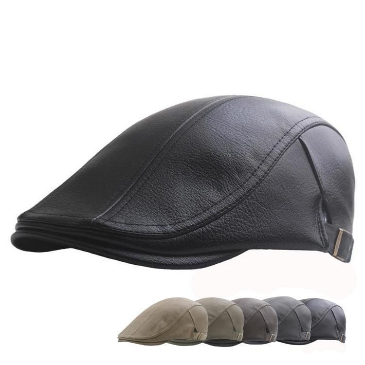 【楽天市場】レザー帽子 メンズ 秋冬 防寒 ハンチング帽 ハンチング PUレザー 小顔効果 深め 40代 50代 60代：zeroandone