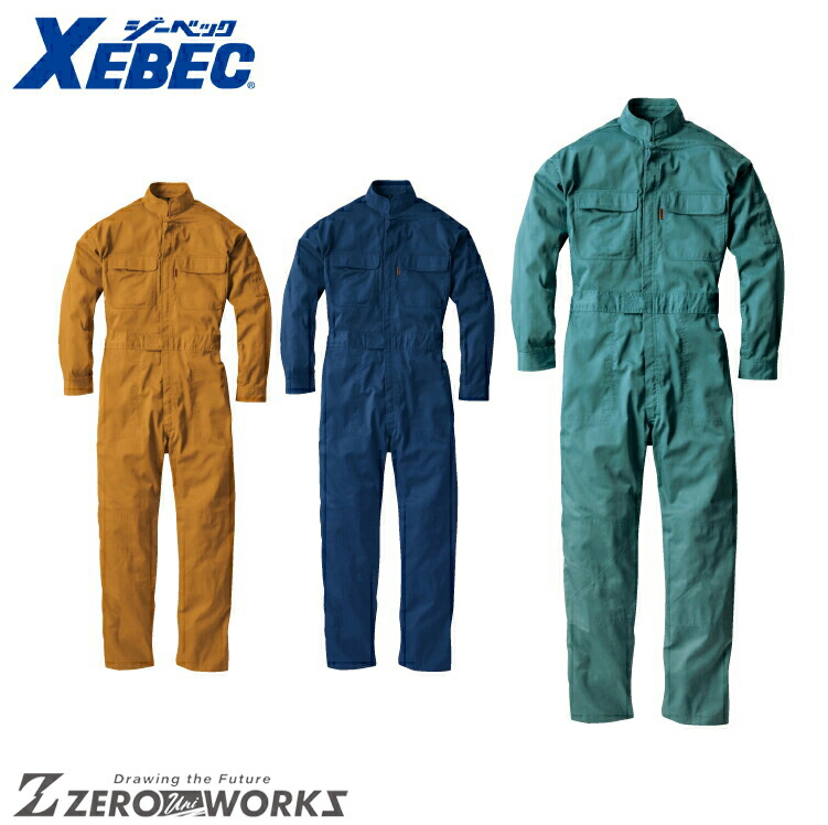 【楽天市場】送料無料 ジーベック XEBEC 34001 TCツナギフク S M L LL 3L 4L 5L オールシーズン対応 xebec ワークウェア チームウェア タウンユース 作業着 ...