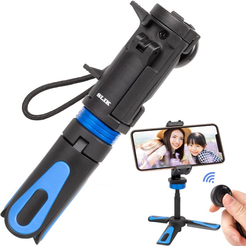 【楽天市場】スリック SLIK スマホ三脚 モバイルリンク 見る撮るR II コンパクト設計 360°フリーアングル 最大搭載重量300g ...