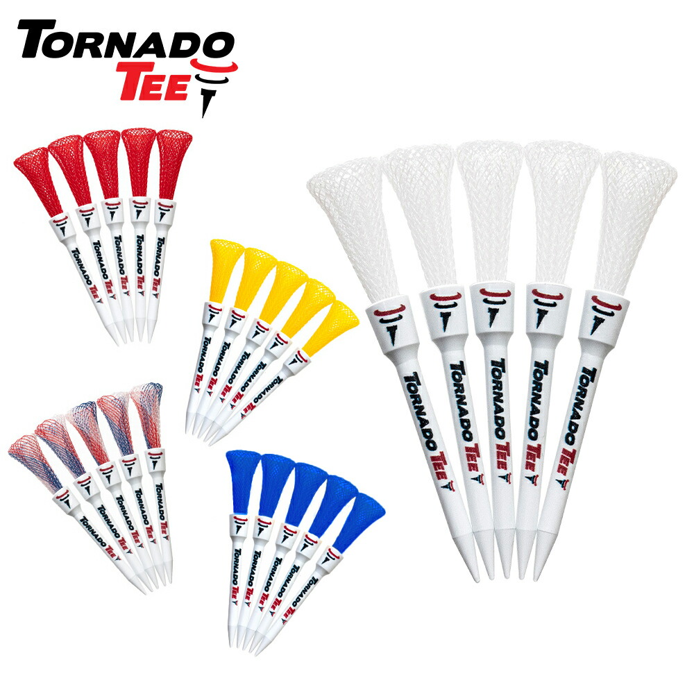 【楽天市場】ゴルフ ティー ロング 4inc 3.25inc トルネードティー TORNADO TEE 5本入り ブルー レッド ホワイト ネオンイエロー レッドホワイトブルー：ジスカーナ