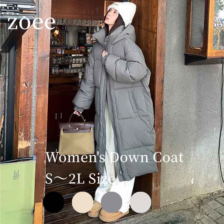 【楽天市場】2025 秋冬 新作 ダウンコート ダウン80% フード付き リブ袖 レディース ロング丈 秋/冬 アウター グレー/グレージュ ...
