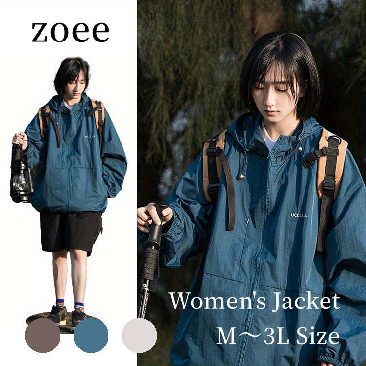 【楽天市場】【2025春新作】 マウンテンパーカー フード ライトアウター 長袖 コート ブルゾン ジャンパー ショート レディース 春 秋 ブルー/ライトグレー/ダークグレー M/L/2L ...