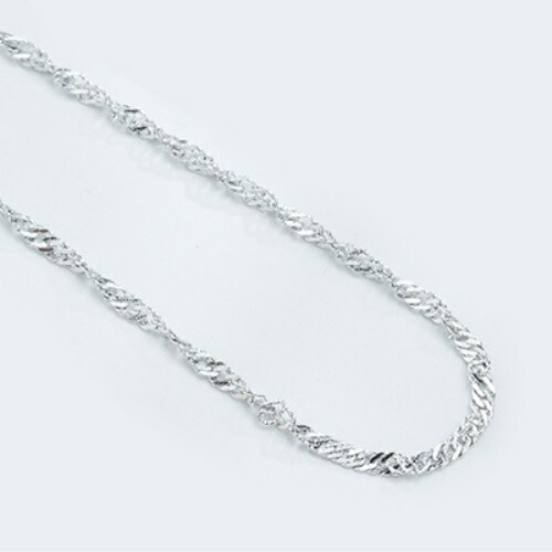 【楽天市場】【10％OFF】 キラキラスクリューチェーンネックレス (シルバーカラー)サン宝石：靴下通販ZOKKE