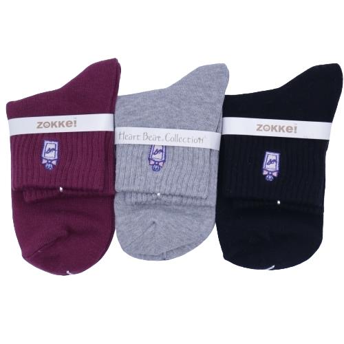 【楽天市場】【送料無料】 エンジ、グレー、クロ (22-24cm)(香水瓶の刺繍)(3足セット)みっとめるへん社：靴下通販ZOKKE