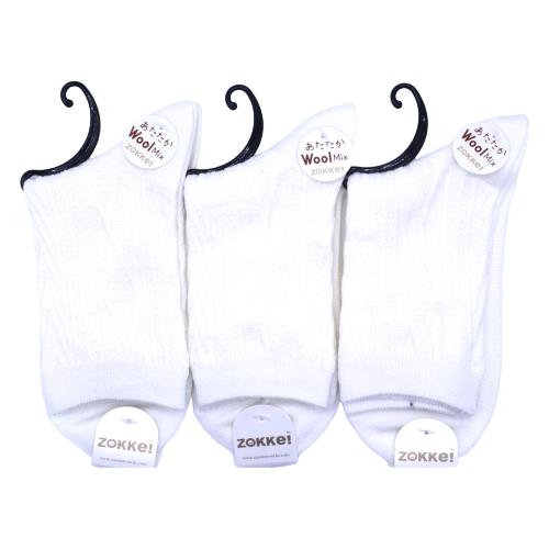 【楽天市場】【送料無料】 クルーソックス メリノウール混縄柄 (オフホワイト) (23-25cm) (3足セット)みっとめるへん社：靴下通販ZOKKE