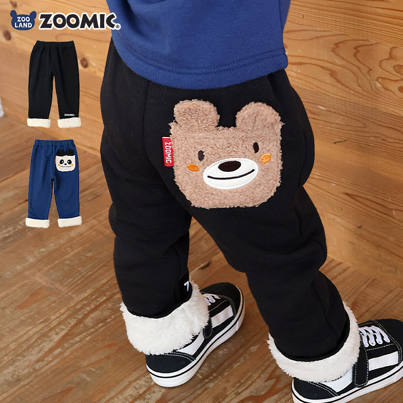 【楽天市場】キッズ 10分丈パンツ スウェットパンツ 裏起毛 男の子 女の子 アニマル 動物 くま パンダ 【ZOOMIC ズーミック】 ベビー ストレッチ ズボン ボトムス ポケット付き ...