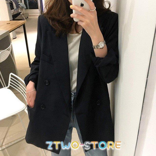 【楽天市場】ブラック テーラードジャケット レディース 春 秋 スーツコート ジャケット 黒 大きいサイズ 通勤 OL 長袖 ジャケット：Ztwo楽天市場店