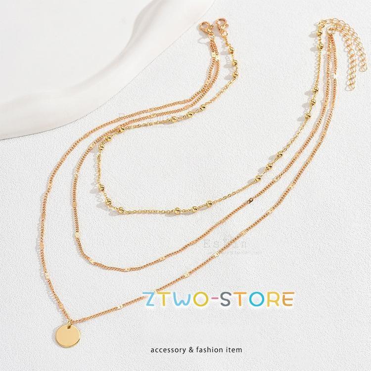 【楽天市場】ダブルチェーンネックレス レディース 3連 2点セット シンプル 重ね付け おしゃれ カジュアル 女性：Ztwo楽天市場店