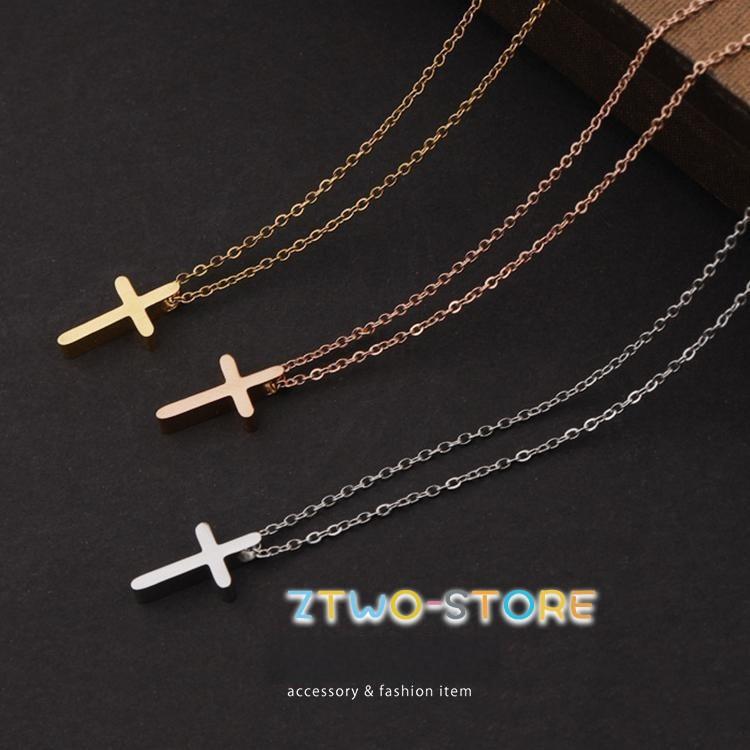 【楽天市場】ネックレス メンズ レディース クロス 十字架 ステンレス製 アレルギー対応 18kgp 3色 シンプル おしゃれ カジュアル プレゼント：Ztwo楽天市場店