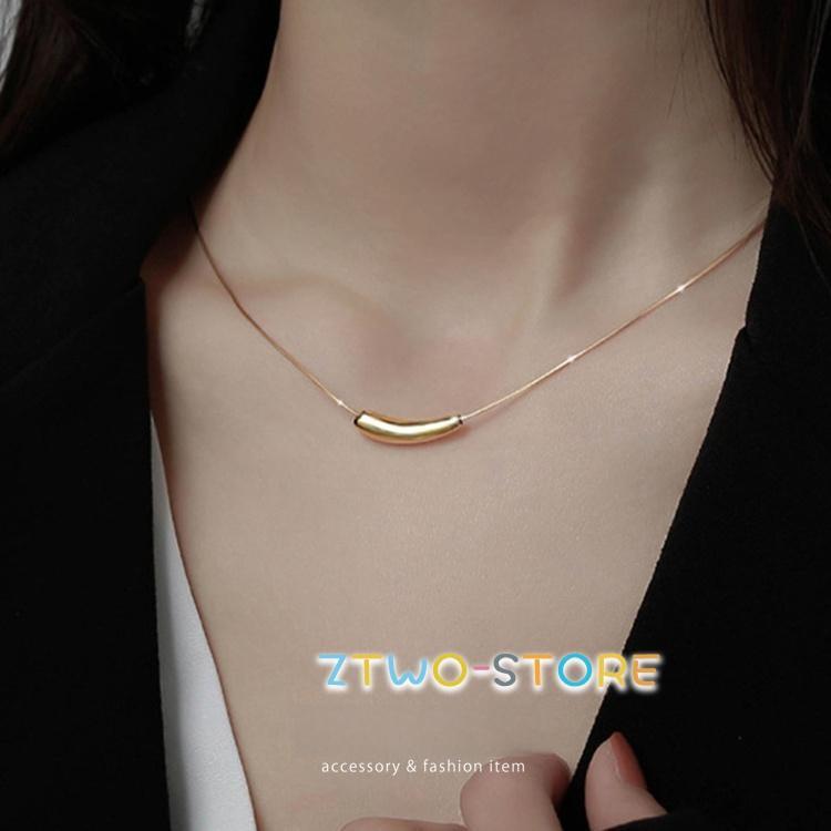 【楽天市場】ネックレス レディース バー パイプ ウェーブ シルバー ゴールド 18KGP おしゃれ プレゼント：Ztwo楽天市場店