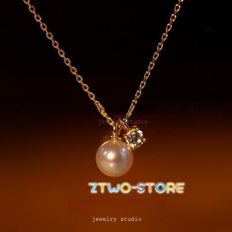 【楽天市場】ネックレス レディース 一粒パール CZダイヤ 定番 シンプル シルバー 重ね付け 14kゴールド 彼女 妻 嫁 母 女性 誕生日プレゼント 母の日ギフト：Ztwo楽天市場店