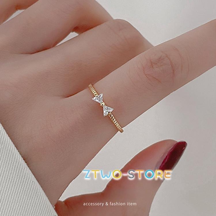 【楽天市場】指輪 レディース リボン 可愛い ジルコニア ゴールド カジュアル 18KGP 彼女 嫁 20代 30代 40代 50代 プレゼントアクセサリー：Ztwo楽天市場店