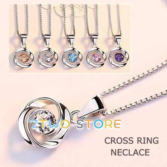 【楽天市場】ネックレス レディース クロスリング プラチナ仕上げ シルバー925 女性 妻 嫁 彼女 娘 ギフト 誕生日プレゼント 母の日ギフト：Ztwo楽天市場店