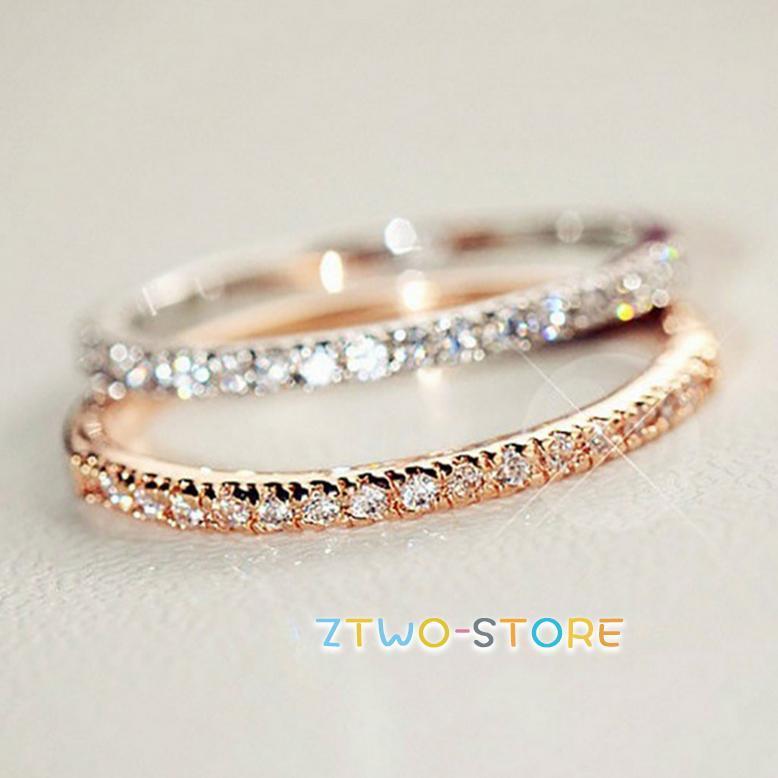 【楽天市場】指輪 レディース エタニティリング シルバー ゴールド 18KGP CZダイヤ 彼女 プレゼントアクセサリー：Ztwo楽天市場店