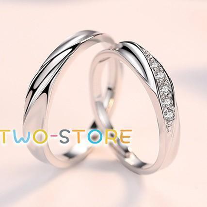 【楽天市場】ペアリング 指輪 ダイヤ ウエーブ 波型 贅沢5粒 サイズフリー シルバー925 プラチナ仕上げ C型リング プレゼント：Ztwo楽天市場店