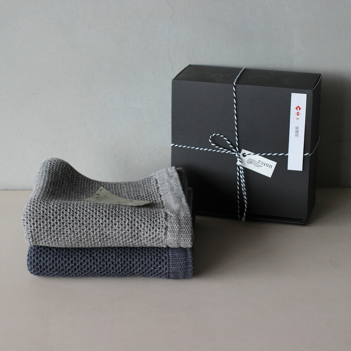 【楽天市場】kontex Vintage Waffle M giftset コンテックス ヴィンテージワッフル ネイビー×アイスグレー フェイスタオル 今治タオル ギフト 内祝い 出産祝い：ZUIUN