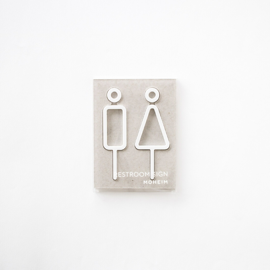 【楽天市場】MOHEIM RESTROOM SIGN 2pcs white ホワイト トイレサイン プラスチック 新築 新築祝い 店舗 ...