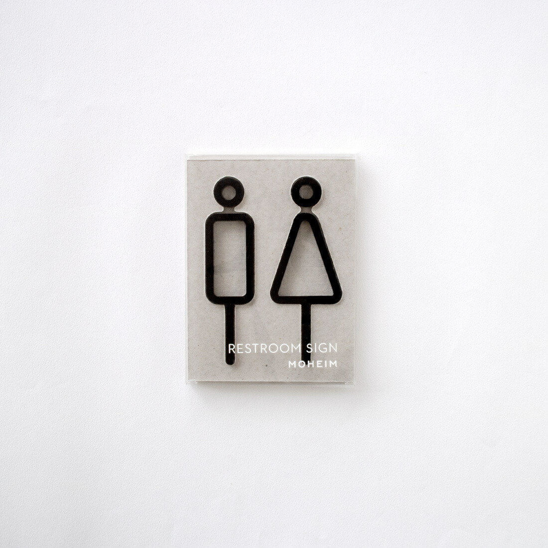 【楽天市場】MOHEIM RESTROOM SIGN 2pcs black ブラック トイレサイン プラスチック 新築 新築祝い 店舗 ...