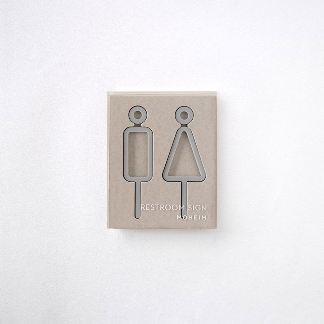 【楽天市場】MOHEIM RESTROOM SIGN 2pcs gray グレー トイレサイン プラスチック 新築 新築祝い 店舗 オフィス ...