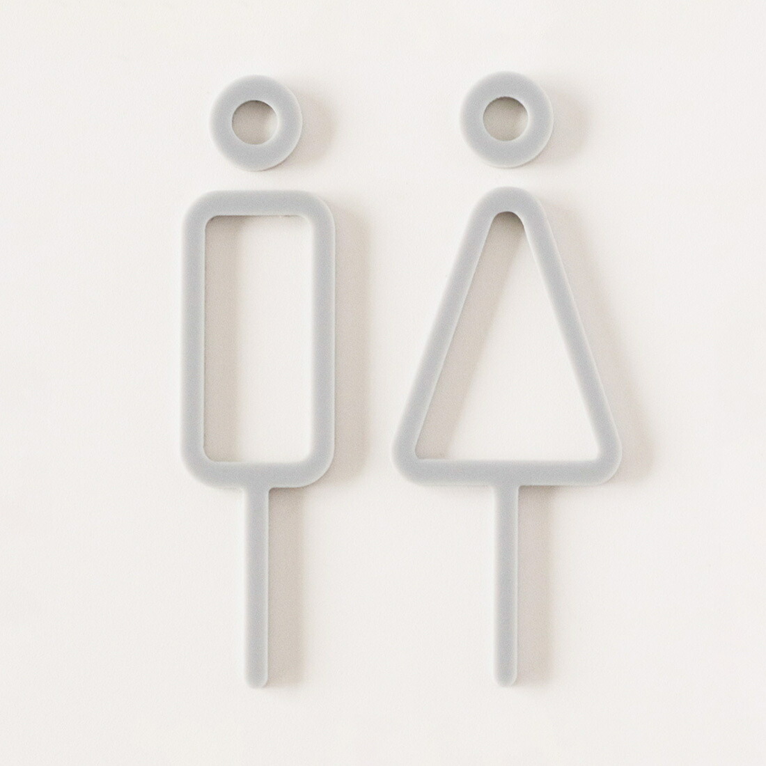 【楽天市場】【マラソン限定ポイント2倍】MOHEIM RESTROOM SIGN 2pcs gray グレー トイレサイン プラスチック 新築 ...