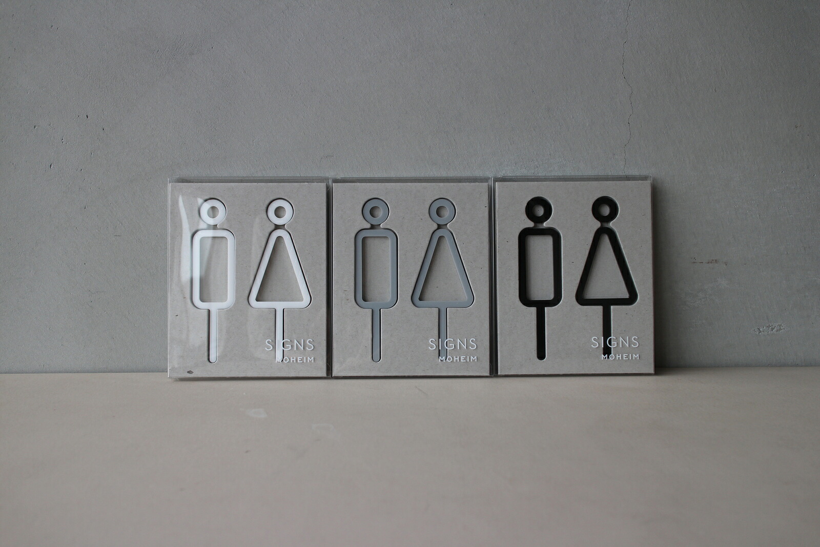 【楽天市場】MOHEIM RESTROOM SIGN 2pcs white ホワイト トイレサイン プラスチック 新築 新築祝い 店舗 ...