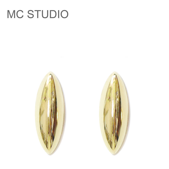 【楽天市場】【再入荷】≪MC STUDIO≫ エムシースタジオ 木の葉 オーバル 楕円 スタッズ ピアス ゴールド Earrings ...